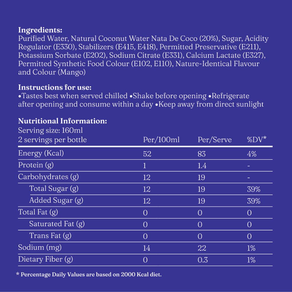 Nata De Coco Drinks | Mango Flavour Drinks | Dobra India